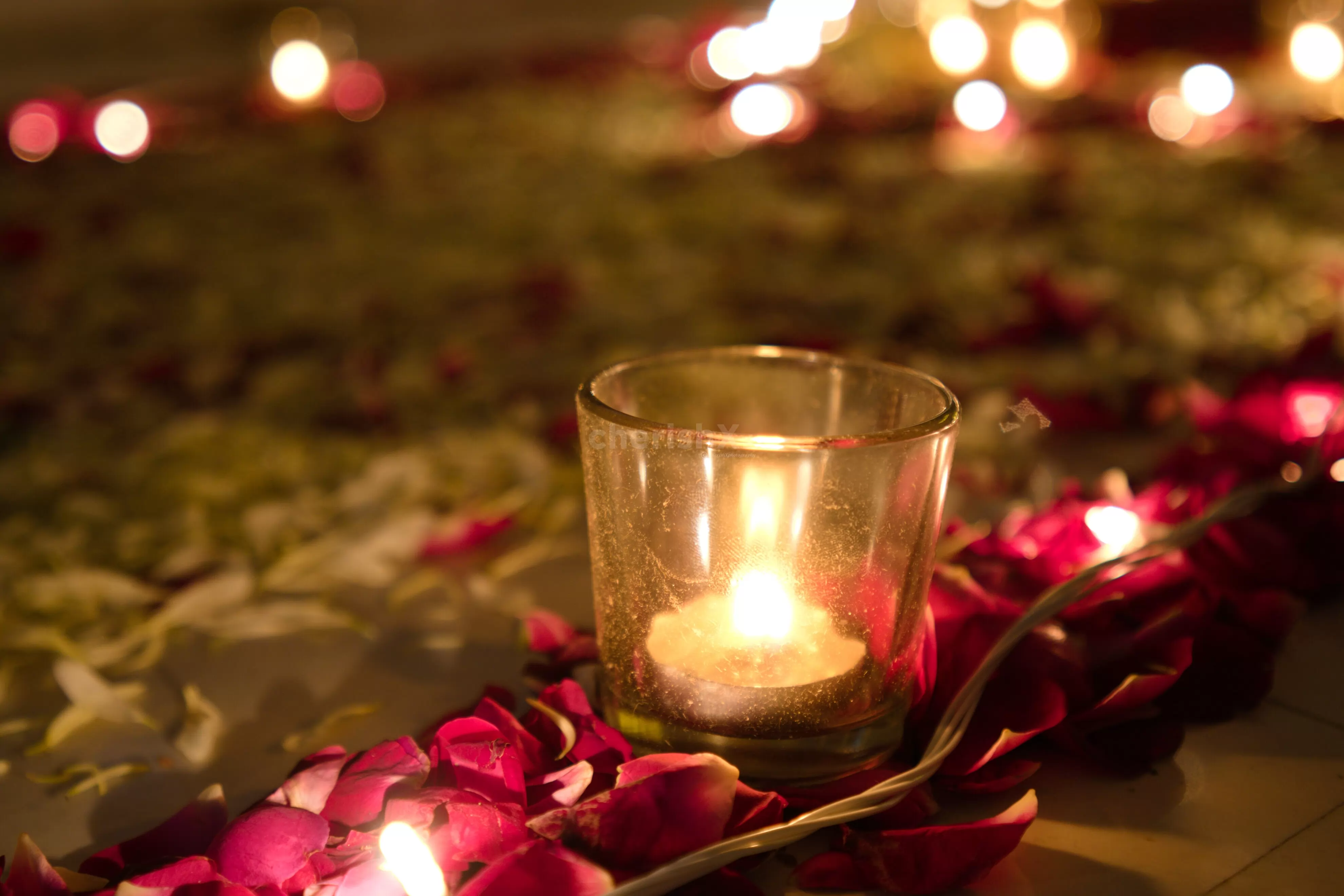 Candles and flowers store